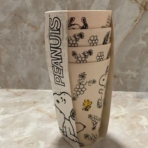 Peanuts | Dining | Peanuts Snoopy Floral Bamboo Plastic Sets | Poshmark